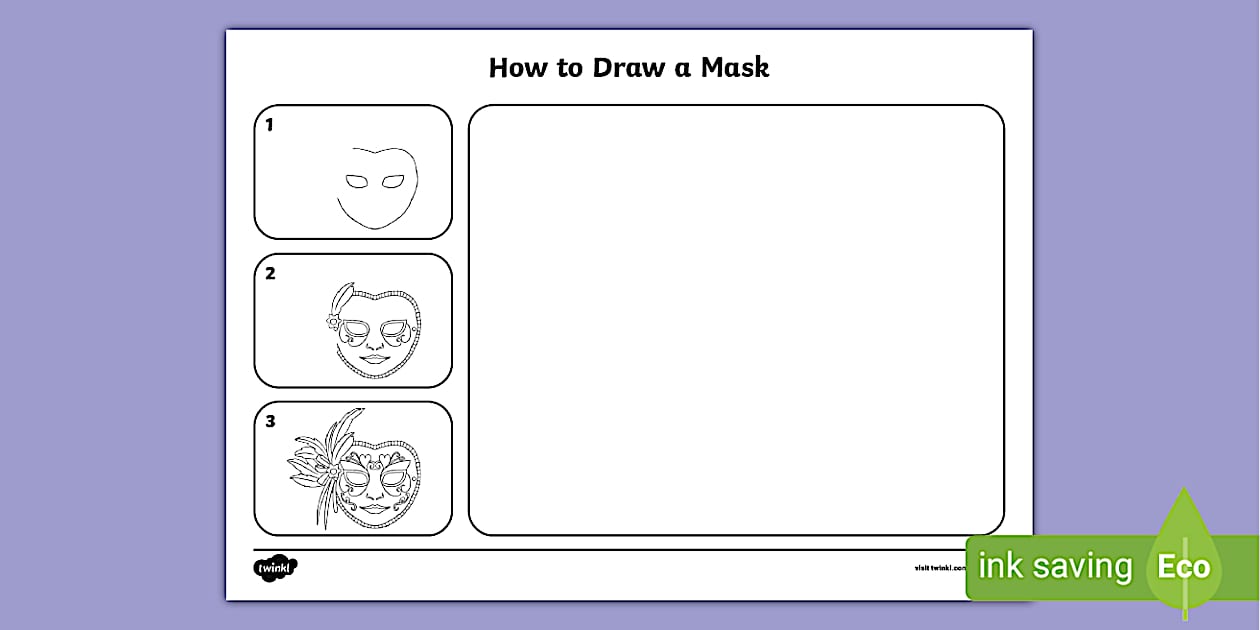 How to Draw a Mask | Art and Drawing | Twinkl | KS1 - Twinkl
