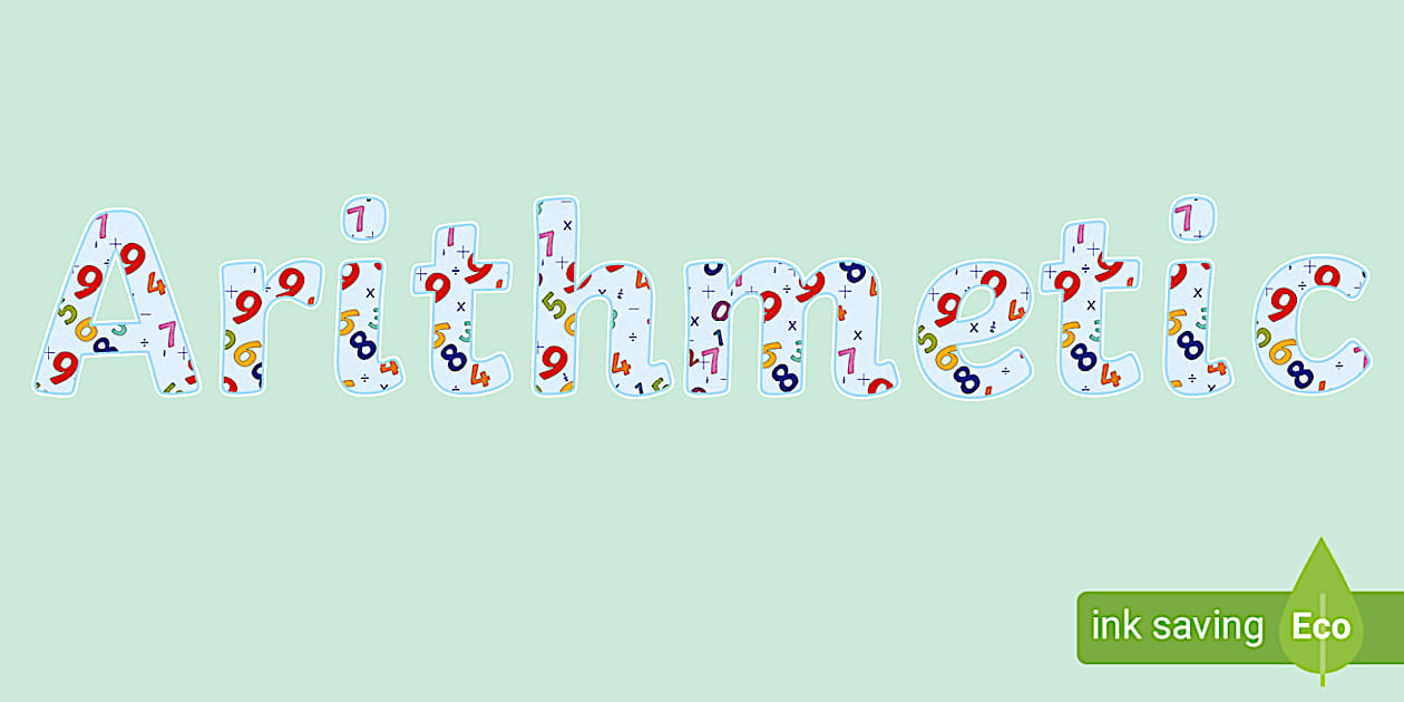 Arithmetic Display Lettering - Twinkl - Maths - KS2 - Twinkl
