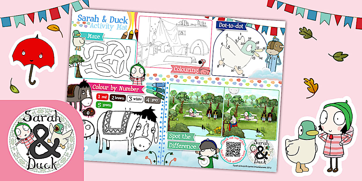 FREE! - Sarah and Duck: Activity Mat (Teacher-Made) - Twinkl