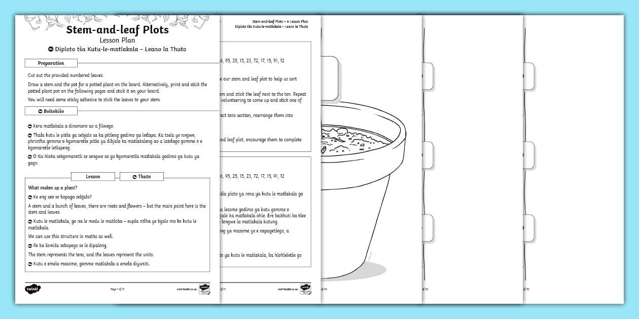 Gr 7 - Stem-and-Leaf Plots – A Lesson Plan - Nso/Eng (CAPS)