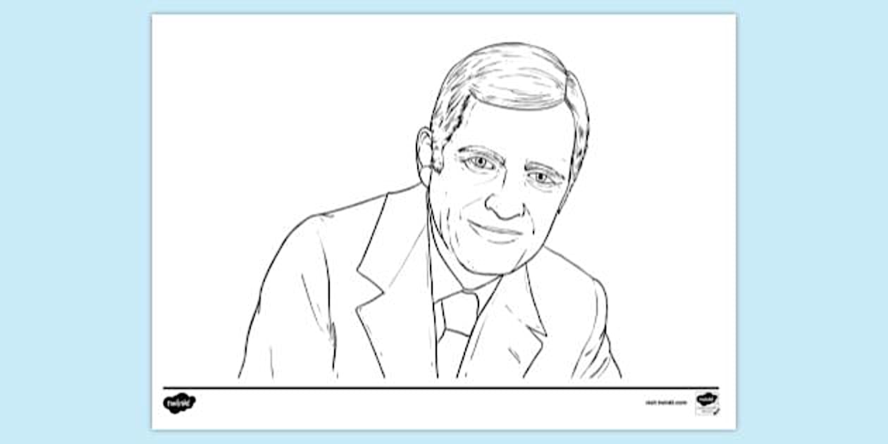 John Turner Colouring Sheet (teacher made) - Twinkl