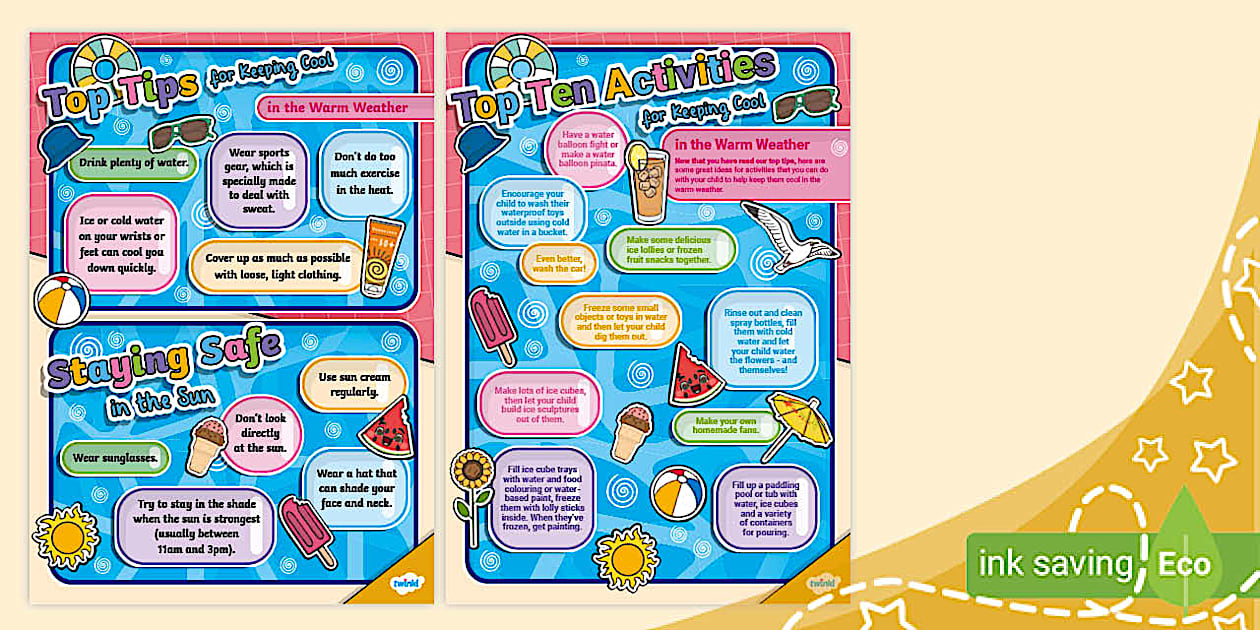 Parent Tips For Keeping Cool Hot Weather | Twinkl Parents