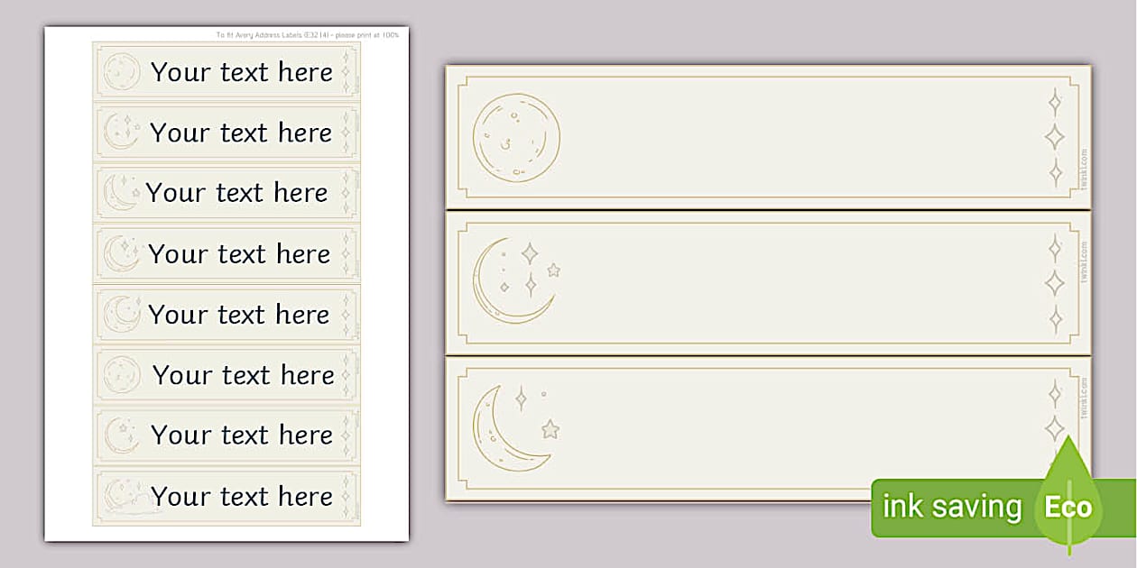 Celestial Themed Editable Tray Labels (Teacher-Made)