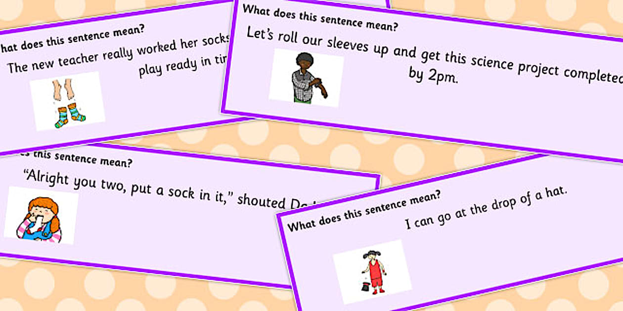 Clothes Idioms Sentence Cards (teacher made) - Twinkl