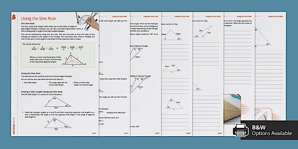 Using the Sine Rule (teacher made) - Twinkl