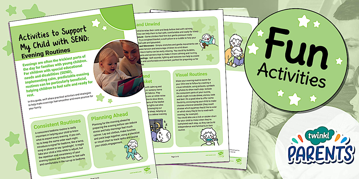 Activities to Support My Child with SEND: Evening Routines