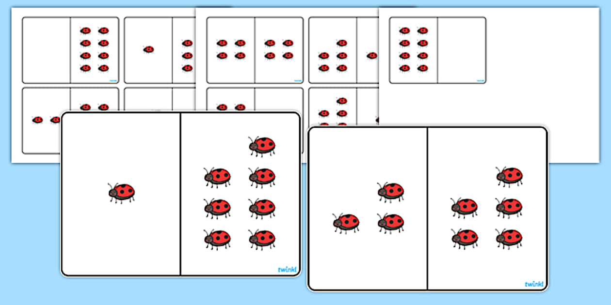 Ladybird Counting Number Bonds to 8 (teacher made) - Twinkl