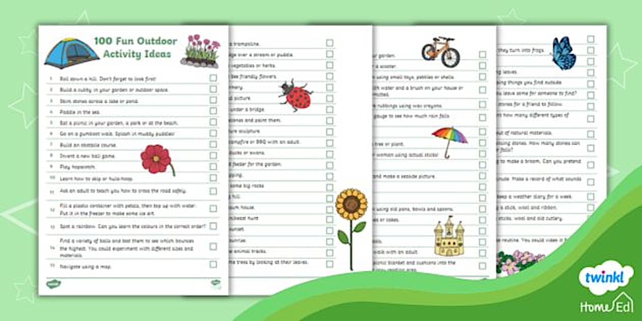 100 Fun Australian Outdoor Adventures (teacher made)