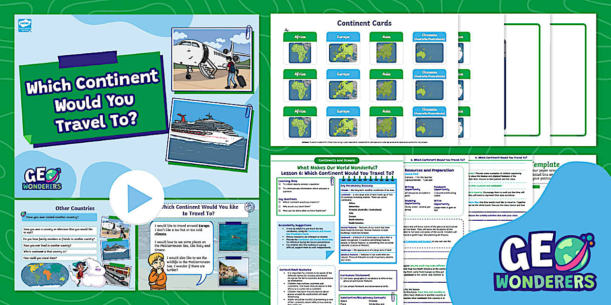 Geo Wonderers KS1: Continents and Oceans Lesson Pack 6