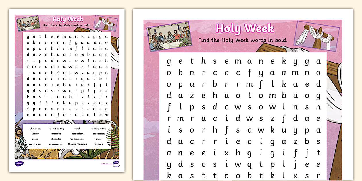 KS2 Holy Week Word Search (teacher made) - Twinkl