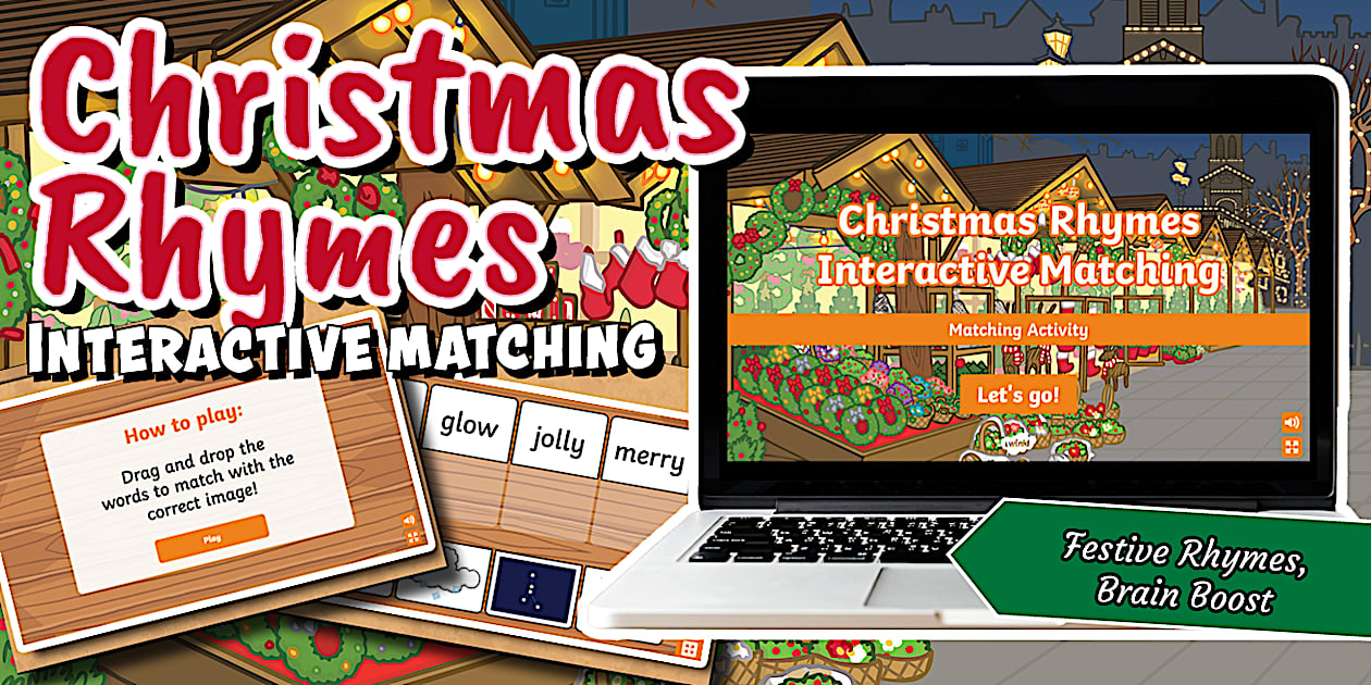 Christmas Rhymes Interactive Matching