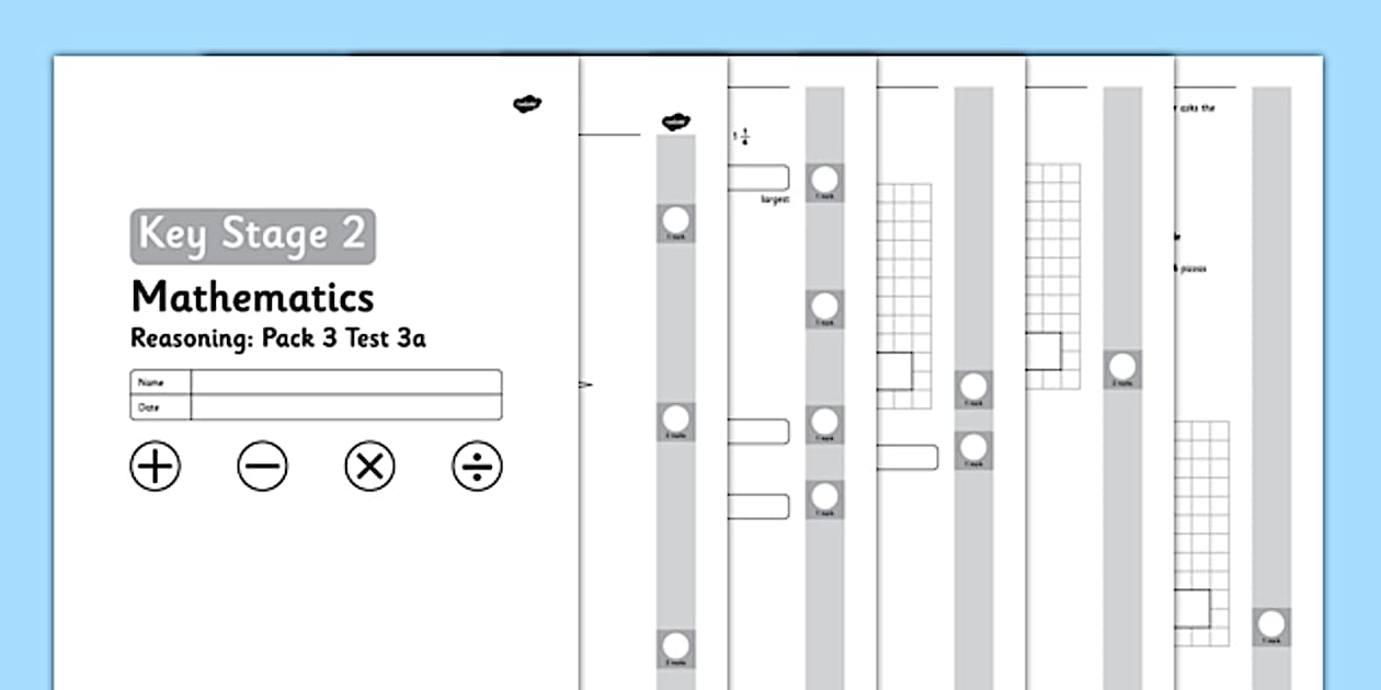 Y6 Reasoning Questions PDF -KS2 Maths Assessment Pack Set 3