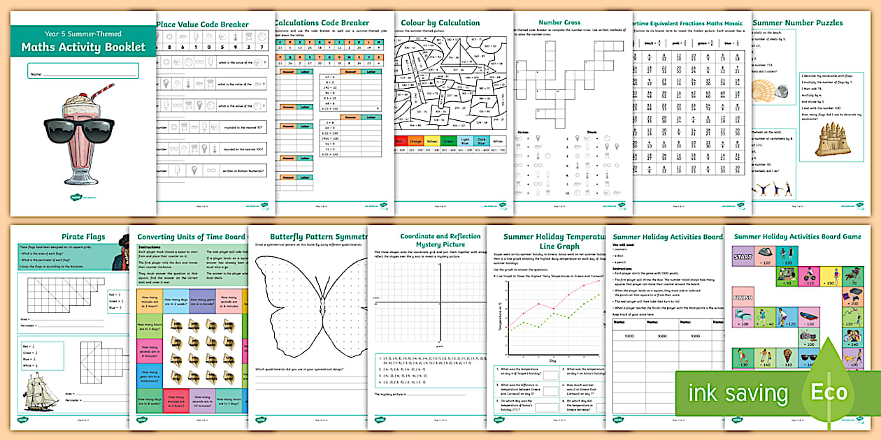 Sizzling Summer Maths Activities KS2 (teacher made) - Twinkl