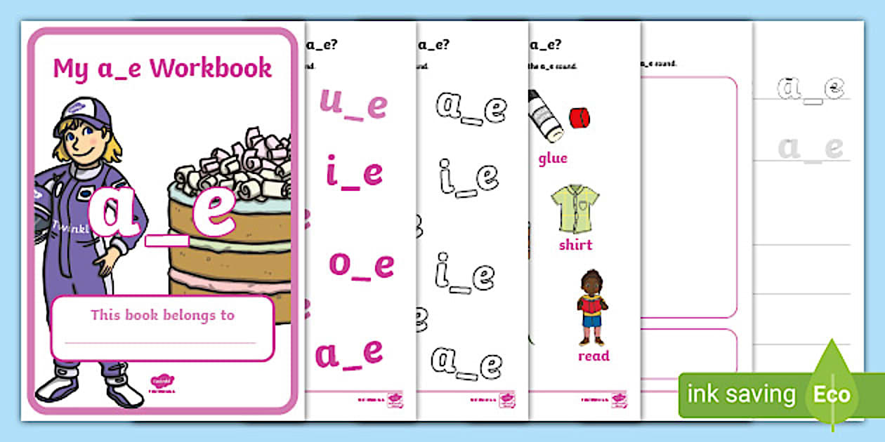 Phase 5 a_e Grapheme Workbook - Twinkl