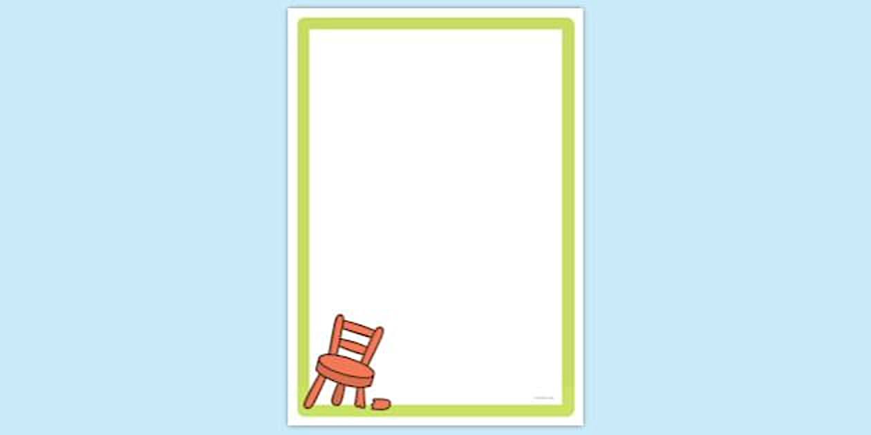 Simple Blank Broken Stool Page Border | Twinkl | Page Border