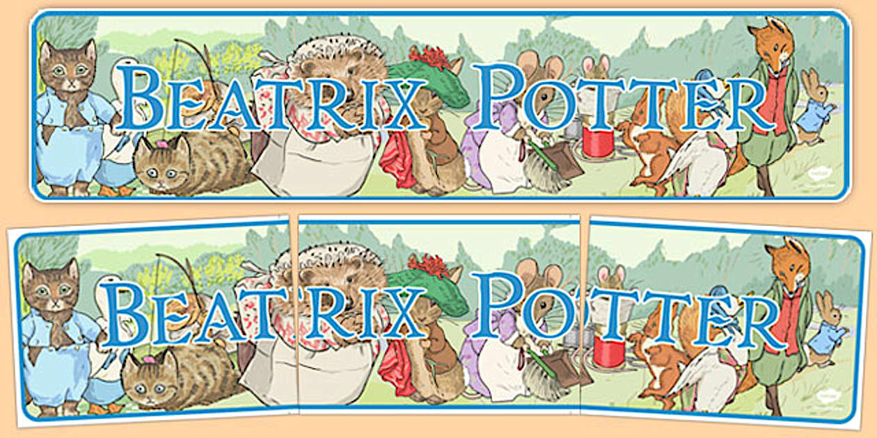 Cursive Beatrix Potter Display Banner (teacher made)
