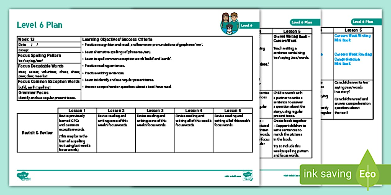 'eer' saying /ear/ Lesson Plan (teacher made) - Twinkl