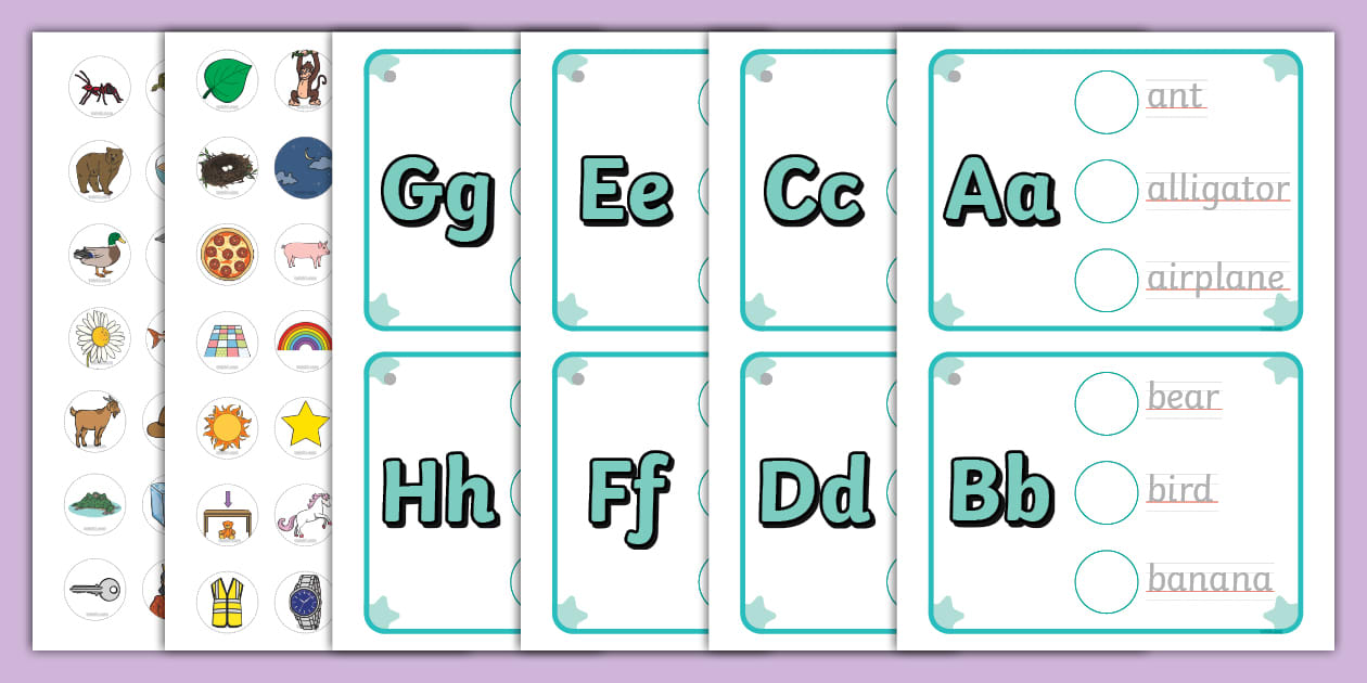 알파벳 첫소리 I 단어 카드 만들기 (teacher made)