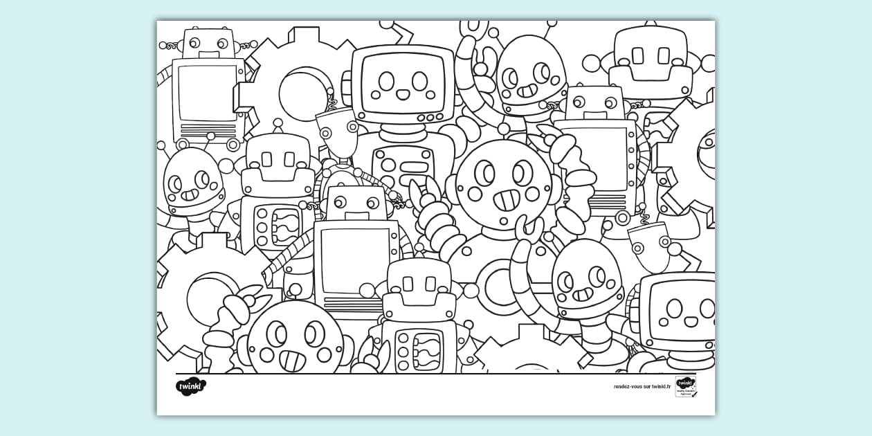 Colɵriage : Un robot - Twinkl Coloriages (teacher made)