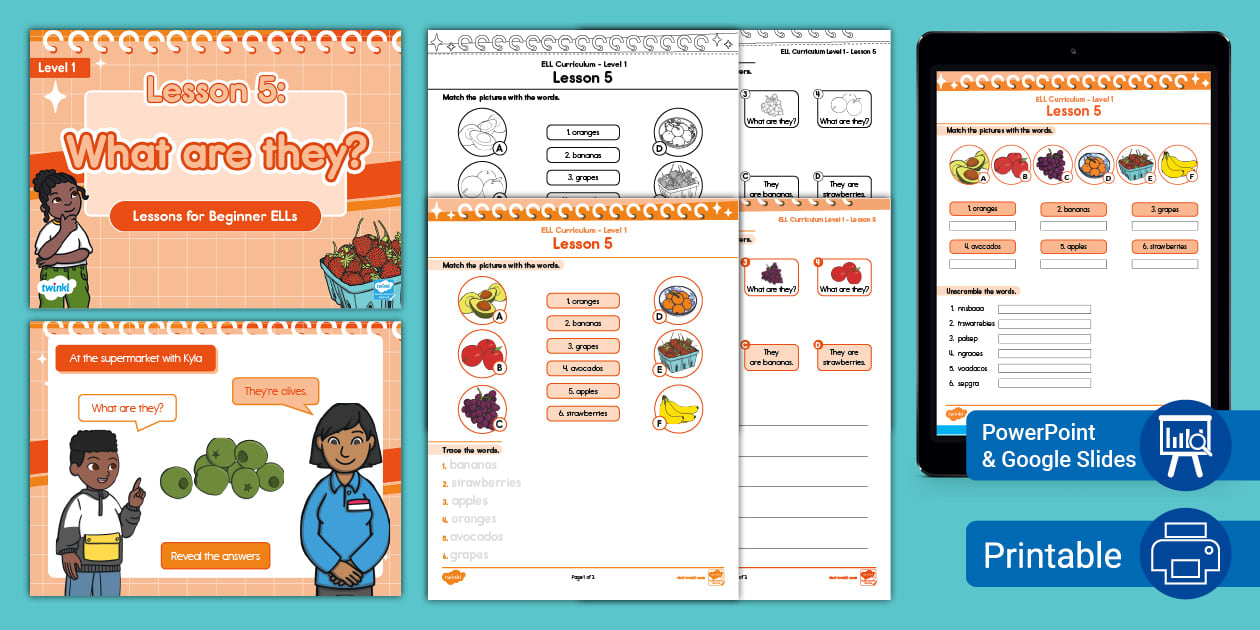 ELL Curriculum: Level 1, Lesson 5 Lesson Pack (Teacher-Made)