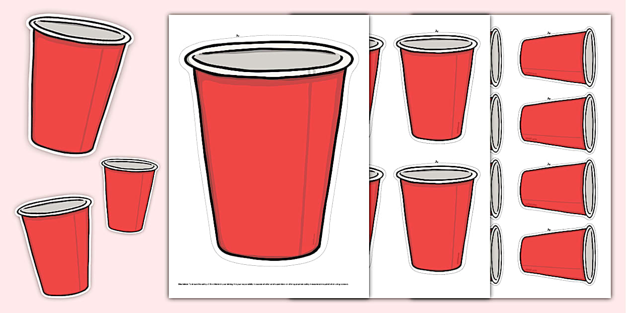 Paper Cup Cut-Outs (teacher made) - Twinkl