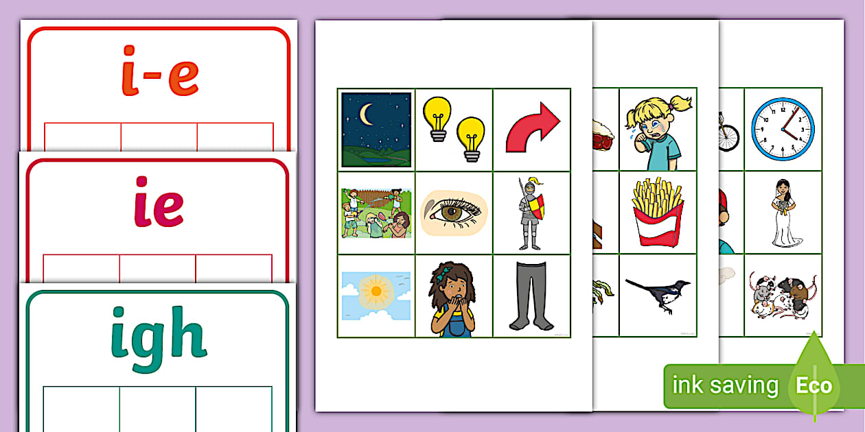 Alternative Long 'igh' Sorting Cards Activity (Teacher-Made)