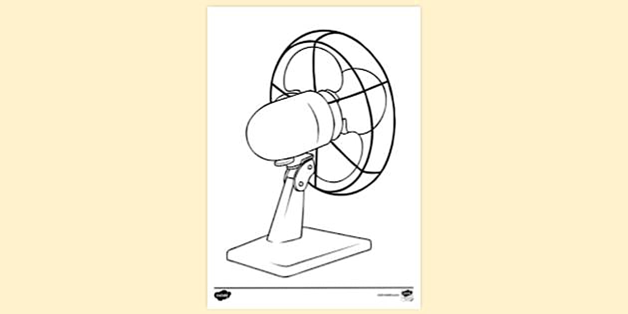 Electric Fan Colouring - Colouring Sheets (teacher made)