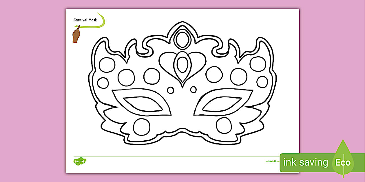 Carnival Mask Fine Motor Skills Finger Painting Activity