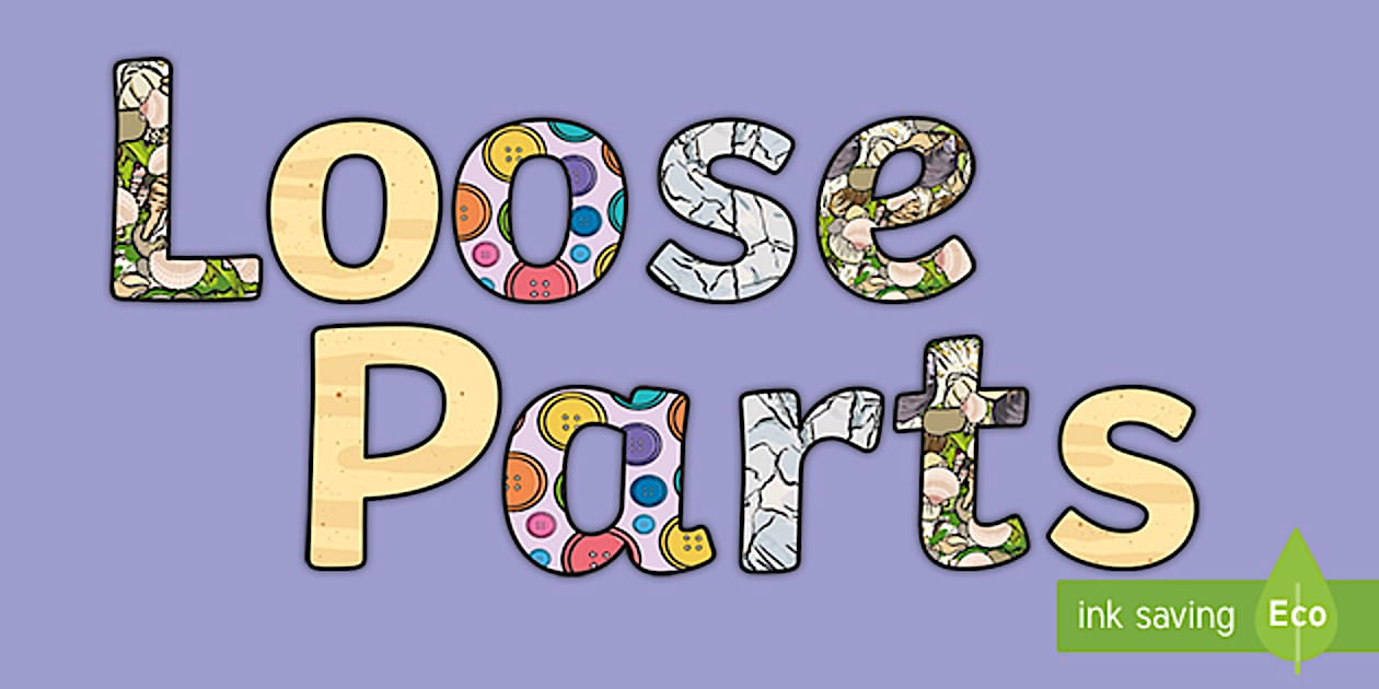 Editable Loose Parts Display Lettering (professor feito)