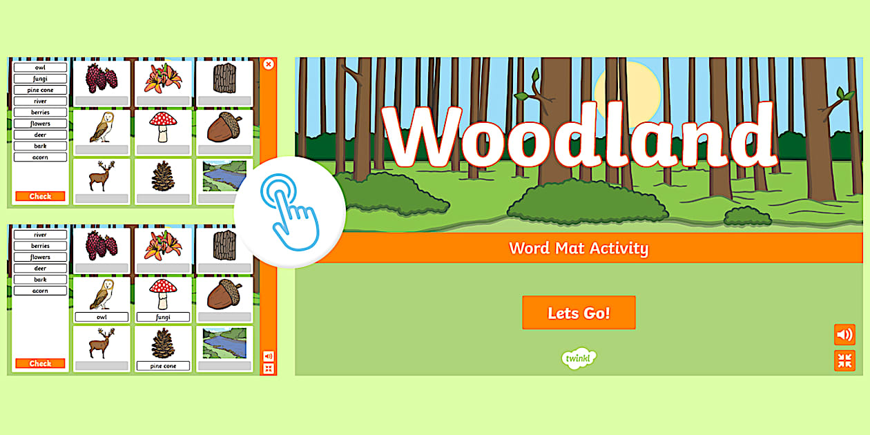 Interactive Woodland Word Mat Activity | Twinkl Go! - Twinkl