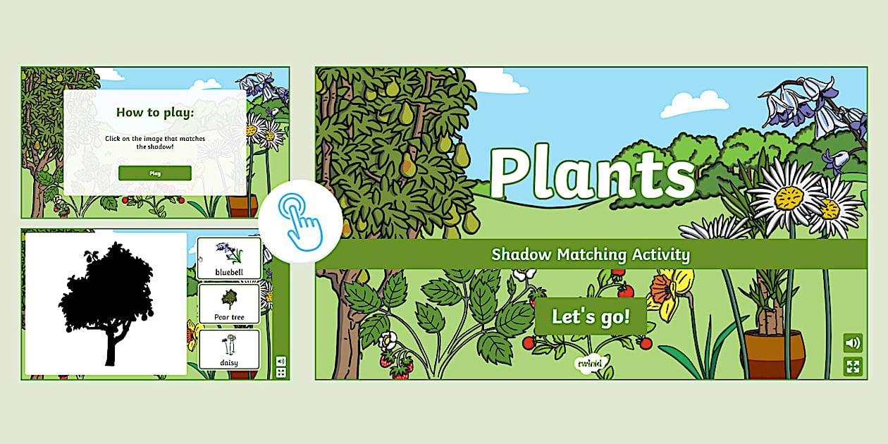 Plants Interactive Shadow Matching Game (teacher made)
