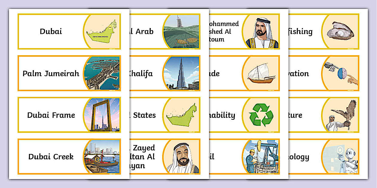 Dubai Word Cards (profesor hizo) - Twinkl
