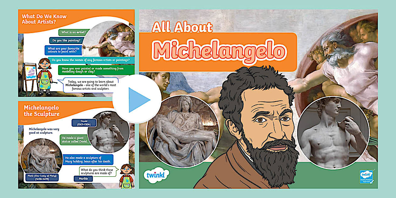 Kindergarten All About Michelangelo PowerPoint – Artist and Sculptor