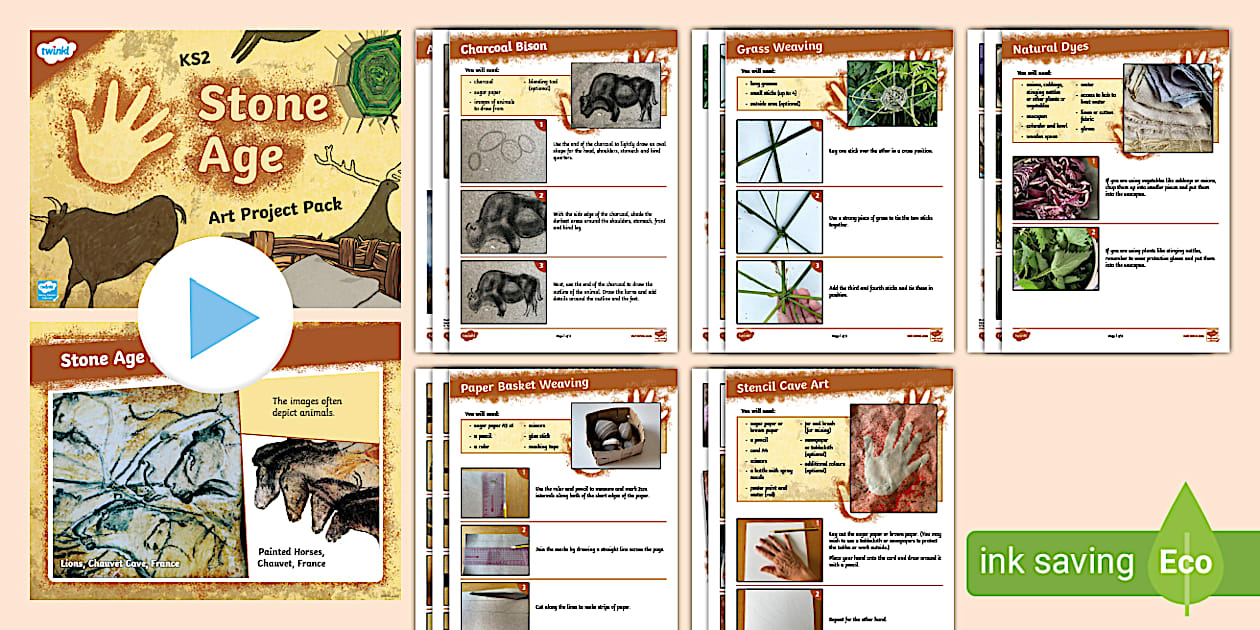 KS2 The Stone Age: Art Project Pack (teacher made) - Twinkl