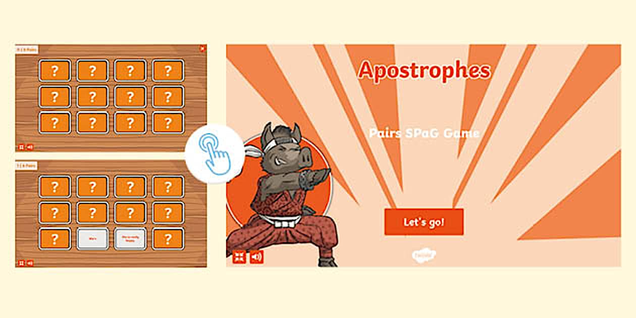 Apostrophes Pairs SPaG Game - KS2 Revision (teacher made)