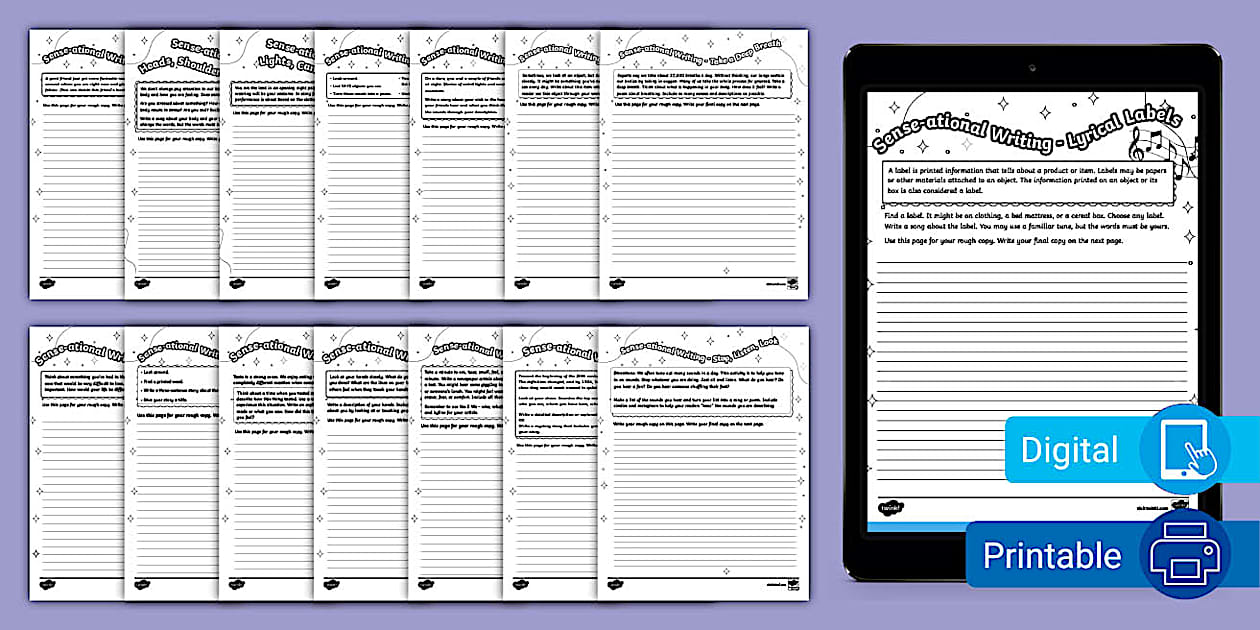 Eighth Grade Sense-ational Writing Activity Pack - Twinkl