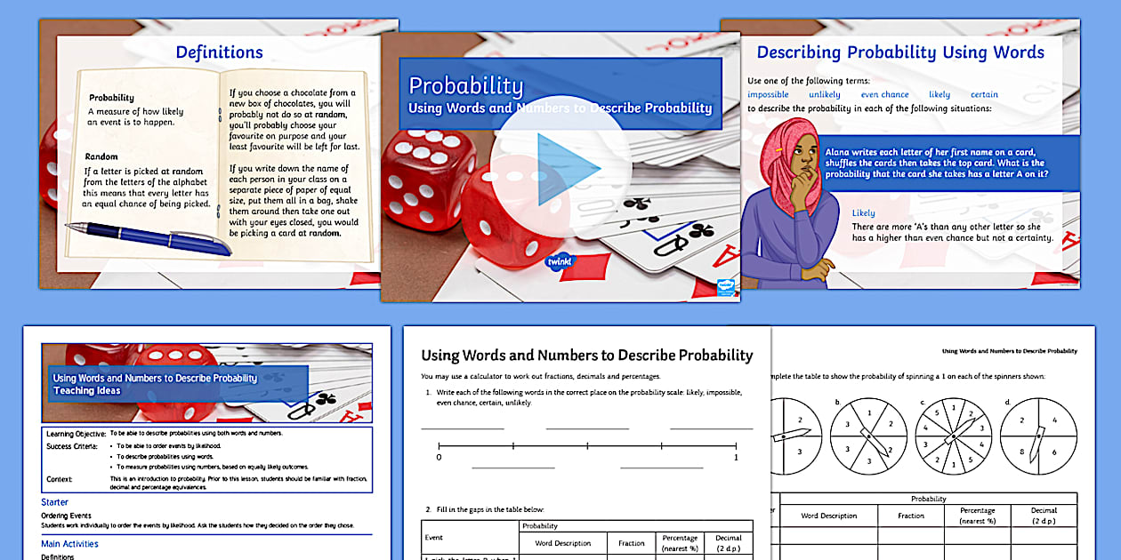 What is Probability? Lesson pack and probability activities