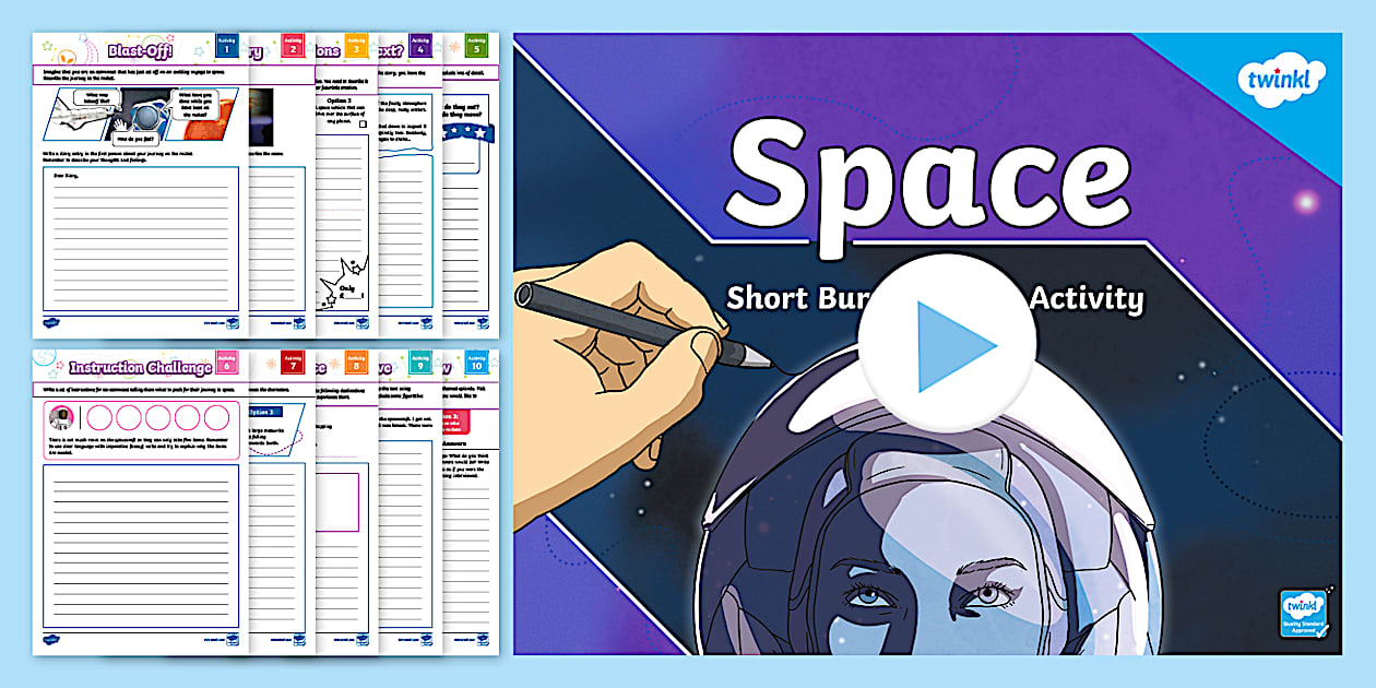 KS2 Space Short Burst Writing Morning Activity Pack - Twinkl