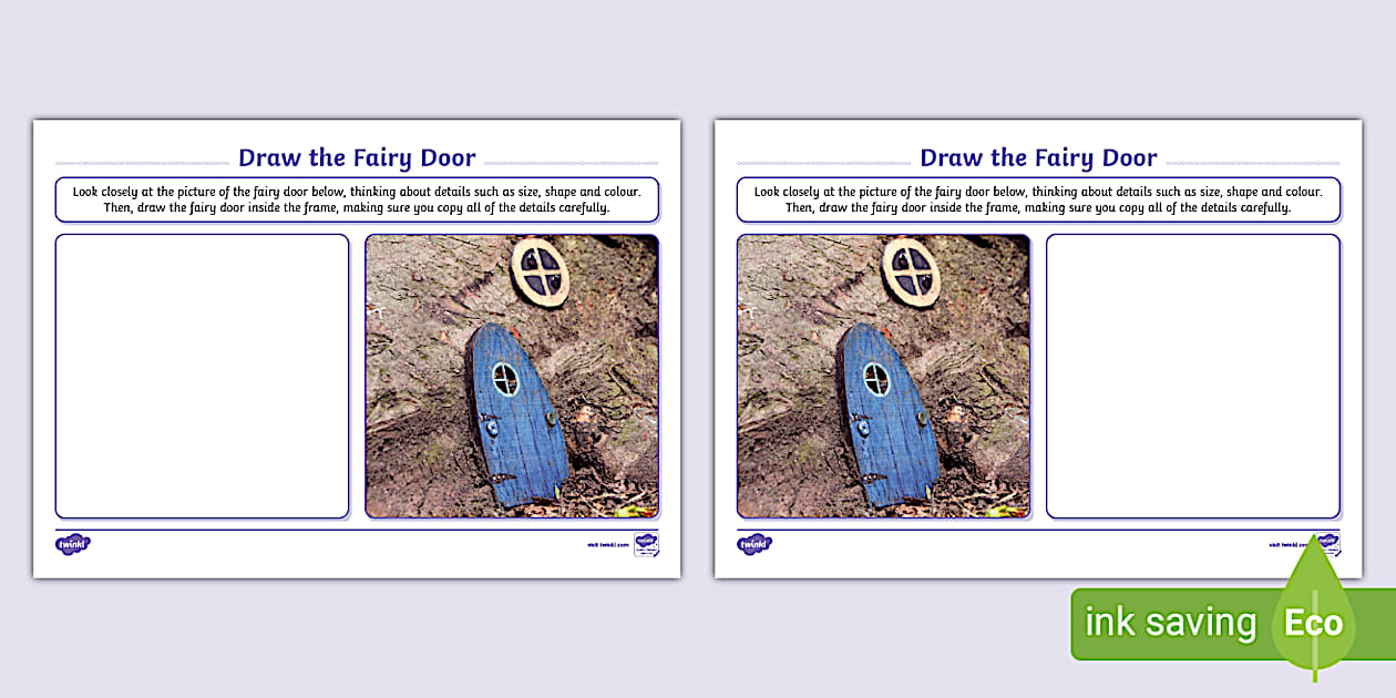 Draw the Fairy Door Art Activity (teacher made) - Twinkl