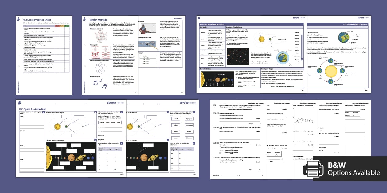Space and Solar System Revision KS3 Pack | Beyond - Twinkl