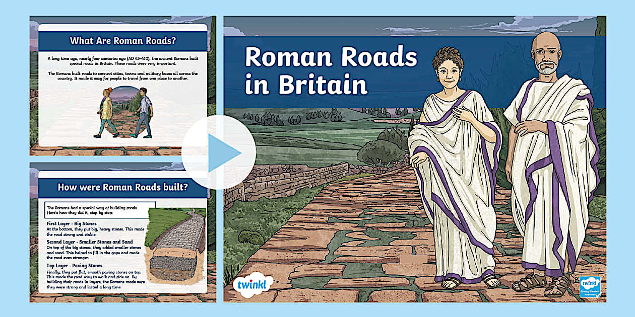 Facts about Roman Roads in Britain PowerPoint - Twinkl