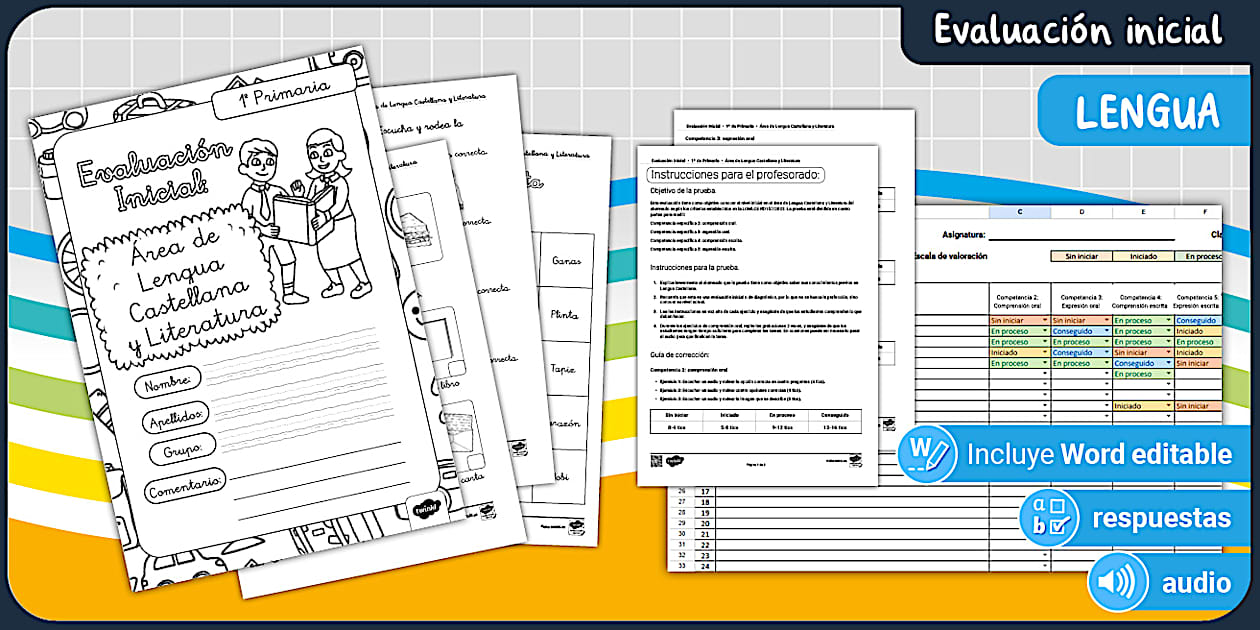 Evaluación inicial: Lengua - 1º de Primaria