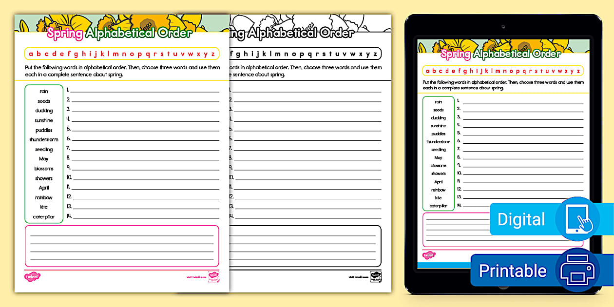 Fun Spring Worksheet PDF for 2nd Grade | Twinkl USA - Twinkl