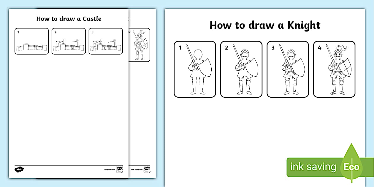 How to Draw Knights and Castles Activity | Twinkl - Twinkl