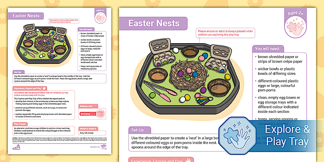 Easter Play Tray Ideas: Ages 2-3 Explore and Play | Twinkl