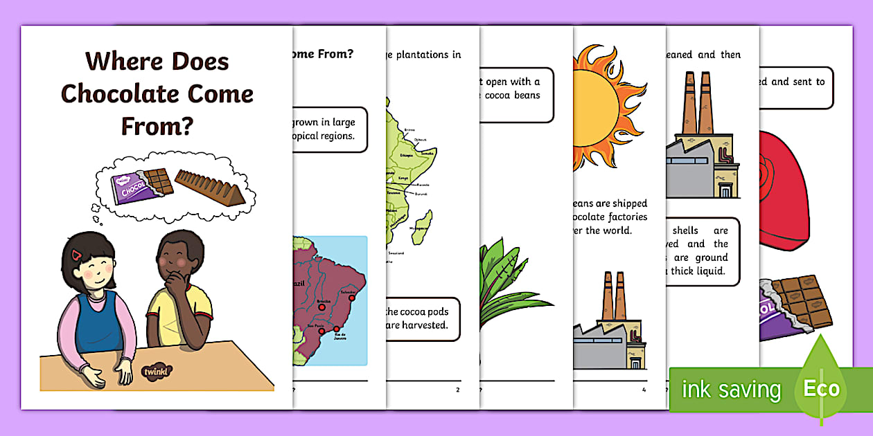 Where Does Chocolate Come From? Booklet - Where Chocolate Comes From ...