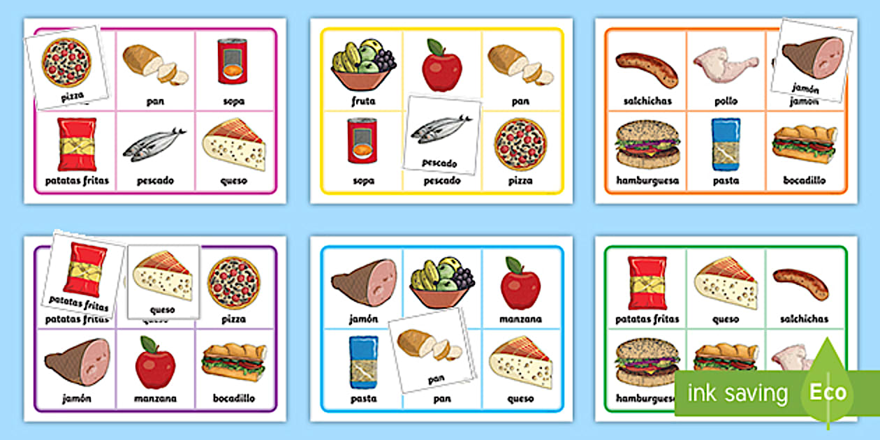 Spanish Foods Matching Game (teacher made) - Twinkl