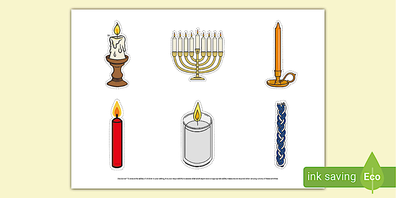 Small Candle Display Cut-Outs (teacher made) - Twinkl