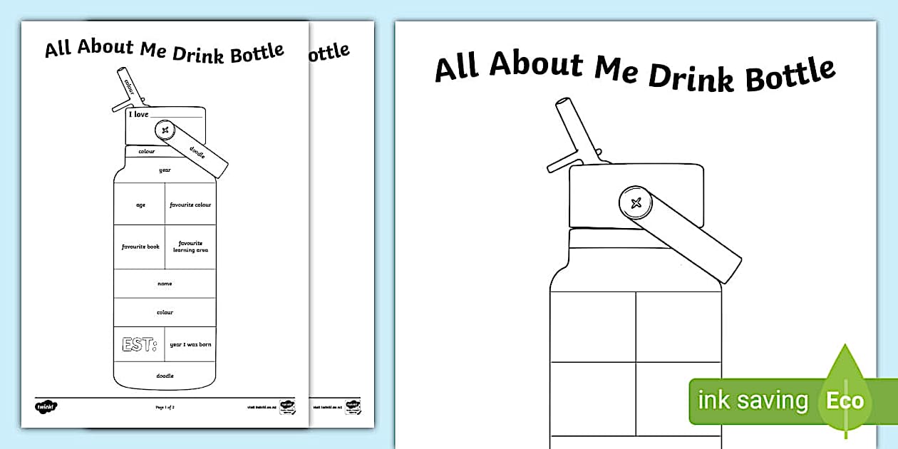 All About Me Drink Bottle Activity (teacher made) - Twinkl