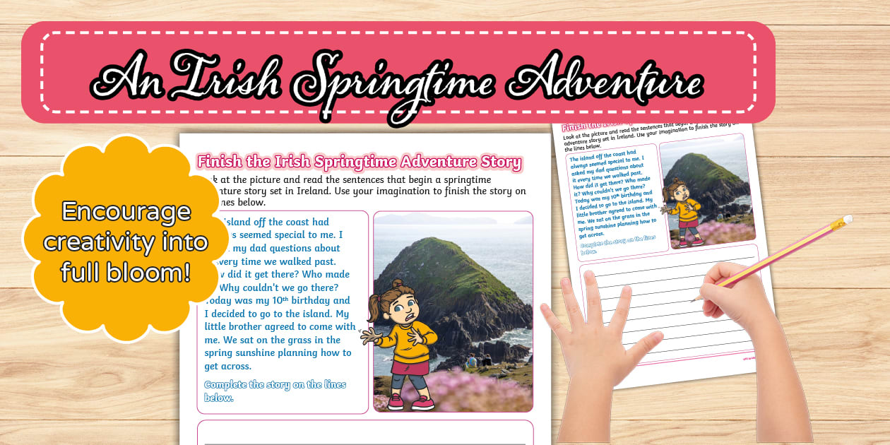 * NEW * Finish the Irish Springtime Adventure Story Worksheet